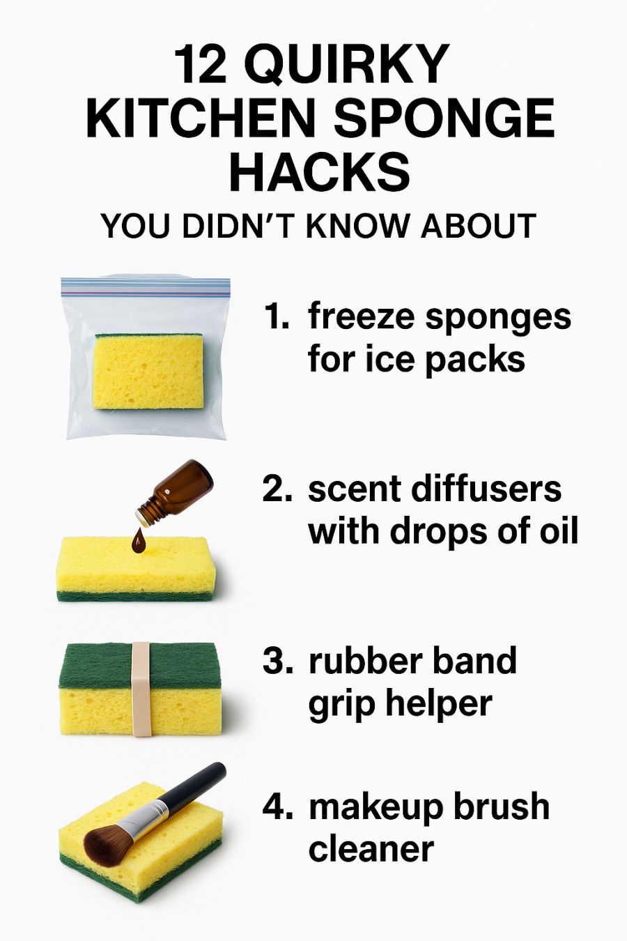 12 quirky kitchen sponge hacks you didn’t know about - Diy Home Garden
