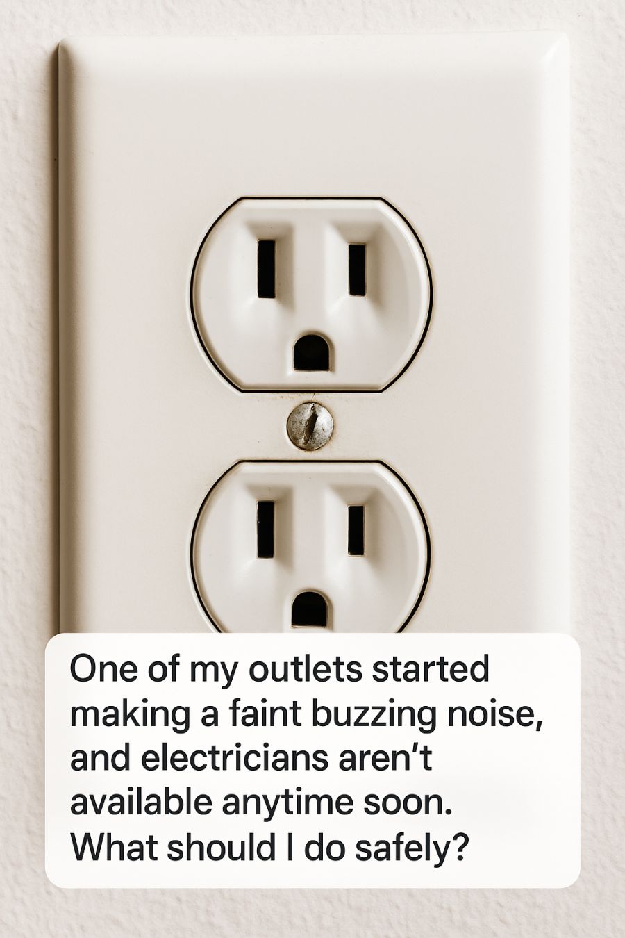 One of my outlets started making a faint buzzing noise, and ...